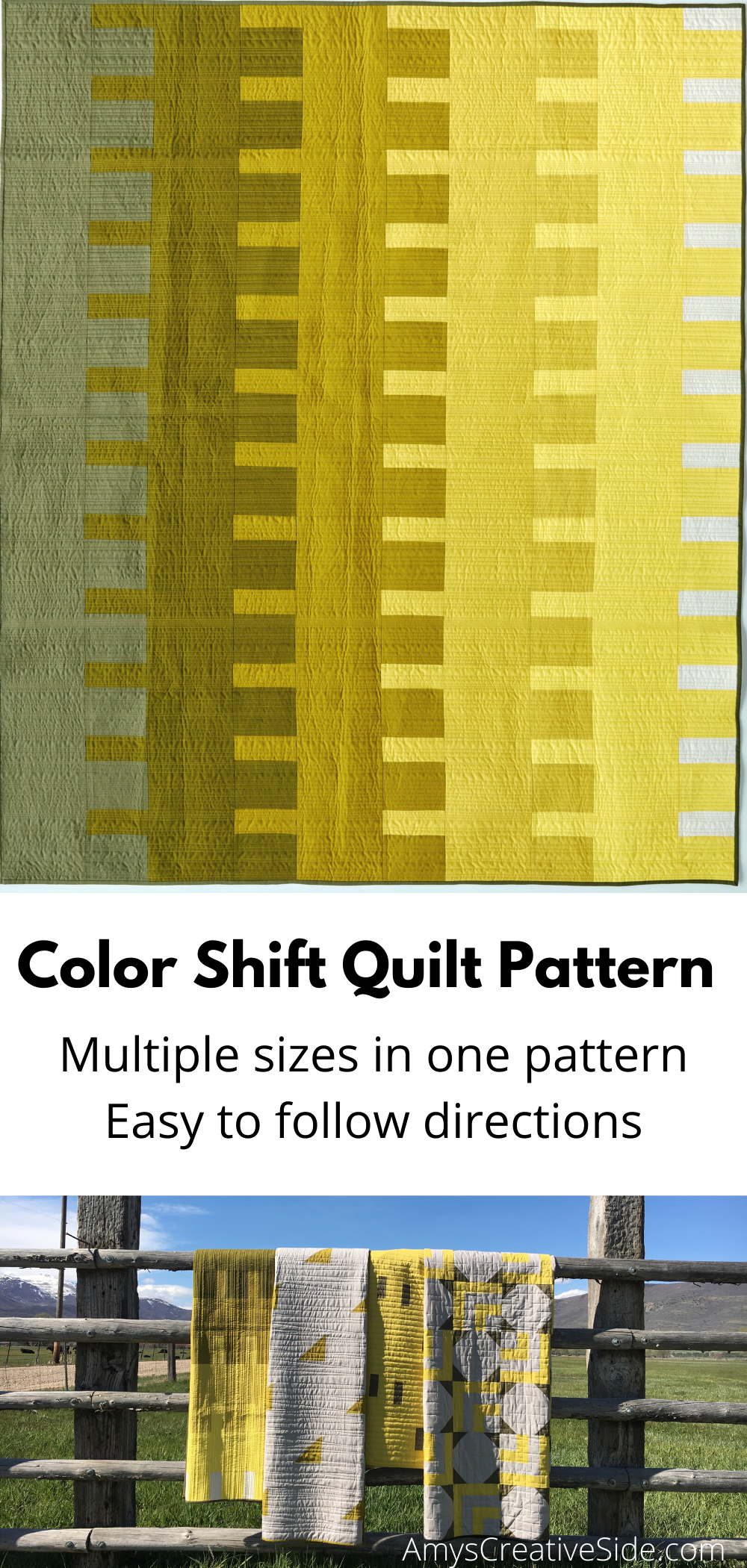 Color Shift Quilt {Handmade Quilt by Amy Ellis}
