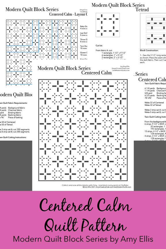 Centered Calm PDF Quilt Pattern – Amy Ellis